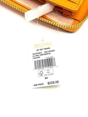 Michael Kors | Bags | Michael Kors Large Continental Wallet Rad Orange ...